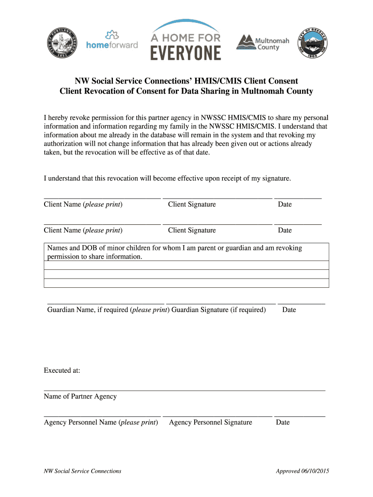 Fillable Online Client Consent Revocation Fax Email Print - pdfFiller
