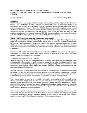 Fillable Online OLD FORD PRIMARY SCHOOL AN ACADEMY Fax Email Print ...