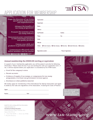Fillable Online its-association Application for Membership. Membership Form Fax Email Print ...