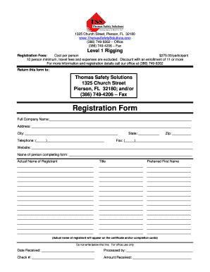 Fillable Online Level 1 Qualified Rigging Registration Fax Email Print ...