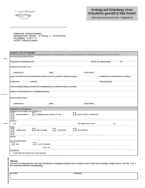 Fillable Online secure service brandenburg Antrag auf Erteilung einer Erlaubnis gem 55a GewO Fax ...