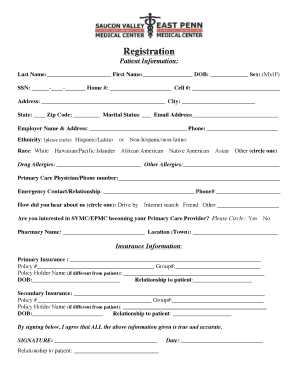 Fillable Online Registration Forms SVMC-EPMC.docx Fax Email Print - pdfFiller