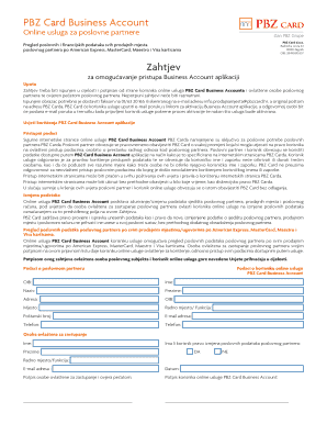 Fillable Online www1 pbzcard PBZ Card Business Account Fax Email Print ...