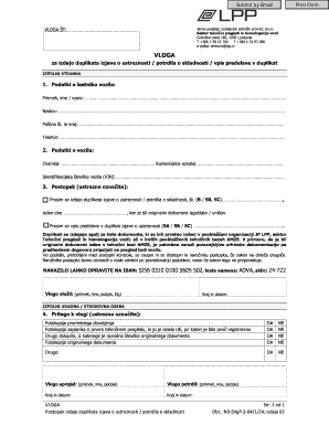 Fillable Online lpp Vloga za izdajo duplikata dokumenta - lpp.si Fax ...
