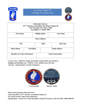 Fillable Online sandiego173rdairborne San Diego Chapter 28 Challenge ...