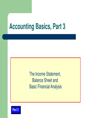 Fillable Online Accounting Basics, Part 3 - Bookkeeping Explained Fax Email Print - pdfFiller