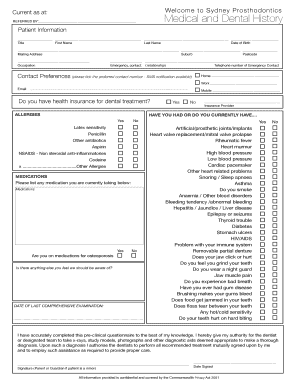 Fillable Online Practice Medical History Form Fax Email Print - pdfFiller