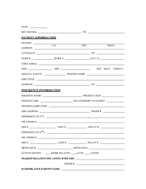 Fillable Online PATIENT INFORMATION SHEET - customjointcenter.com Fax ...