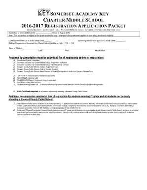 Fillable Online SOMERSET ACADEMY KEY Fax Email Print - pdfFiller