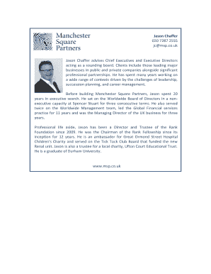 Jason Chaffer - Fill Online, Printable, Fillable, Blank | pdfFiller