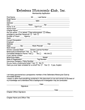 Fillable Online defendersmc Defenders Motorcycle Club Fax Email Print ...