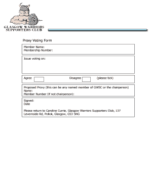 Fillable Online Proxy Voting Form - glasgowwarriors.com Fax Email Print ...