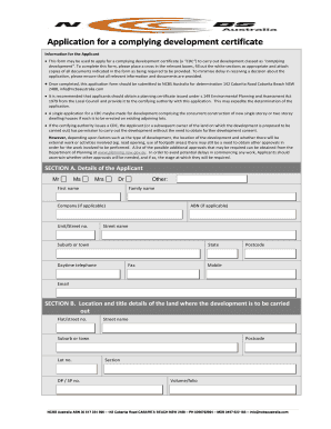 Fillable Online This form may be used to apply for a complying ...