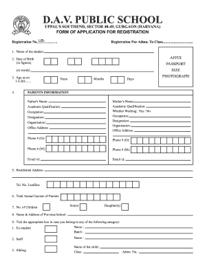 Fillable Online dav4849gurgaon R e lks Z efsr kT;k FORM OF APPLICATION ...