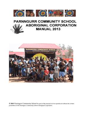 Fillable Online PARNNGURR COMMUNITY SCHOOL Fax Email Print - pdfFiller