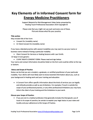 Fillable Online Key Elements of in Informed Consent form for Energy ...