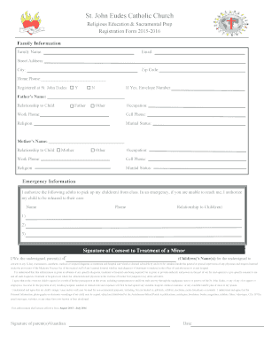 Fillable Online stjohneudesyouth Religious Education & Sacramental Prep ...