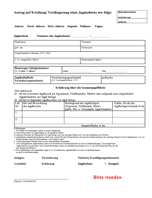 Fillable Online altmarkkreis-salzwedel Antrag auf Erteilung/ Verlngerung eines Jagdscheins wie ...
