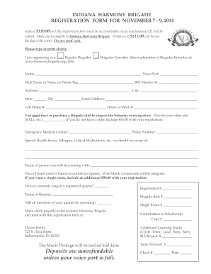 Fillable Online harmonybrigade Brigade Registration Form. Brigade ...