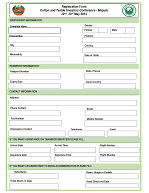 Fillable Online iam gov Registration Form Cotton and Textile Investors ...