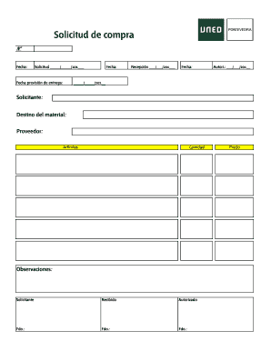 Fillable Online Solicitud de compra - unedpontevedra.com Fax Email Print - pdfFiller