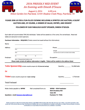 Fillable Online wprw 2016-Proudly-Red-Registration-Form.docx - wprw Fax Email Print - pdfFiller