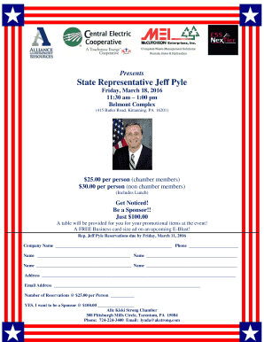 Fillable Online Presents State Representative Jeff Pyle Fax Email Print ...