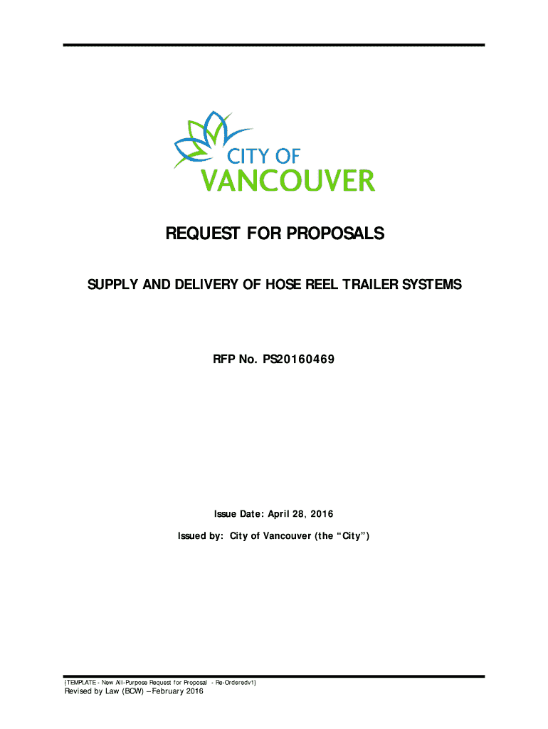 Fillable Online TEMPLATE - New All-Purpose Request for Proposal - Final ...