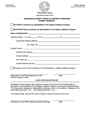 Fillable Online waukeshacounty Department of Public Works - Waukesha ...