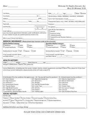 Fillable Online napleseyecare Welcome to Naples Eyecare - napleseyecare Fax Email Print - pdfFiller