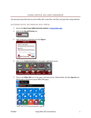 Fillable Online USING OFFICE 365 AND ONEDRIVE Fax Email Print - pdfFiller