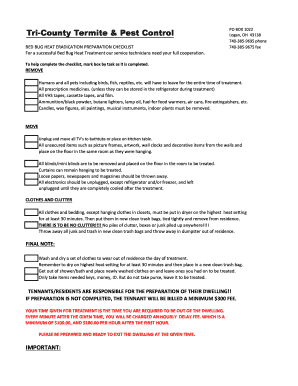 Fillable Online Tri-County Termite & Pest Control PO*BOX1022 Fax Email ...