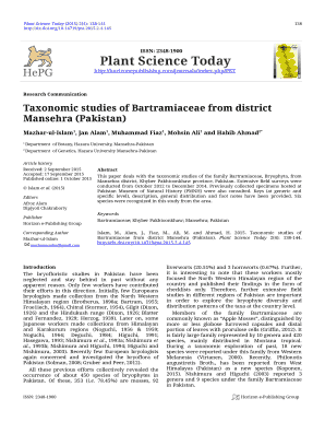 Fillable Online Plant Science Today. Open Access Journal Fax Email ...