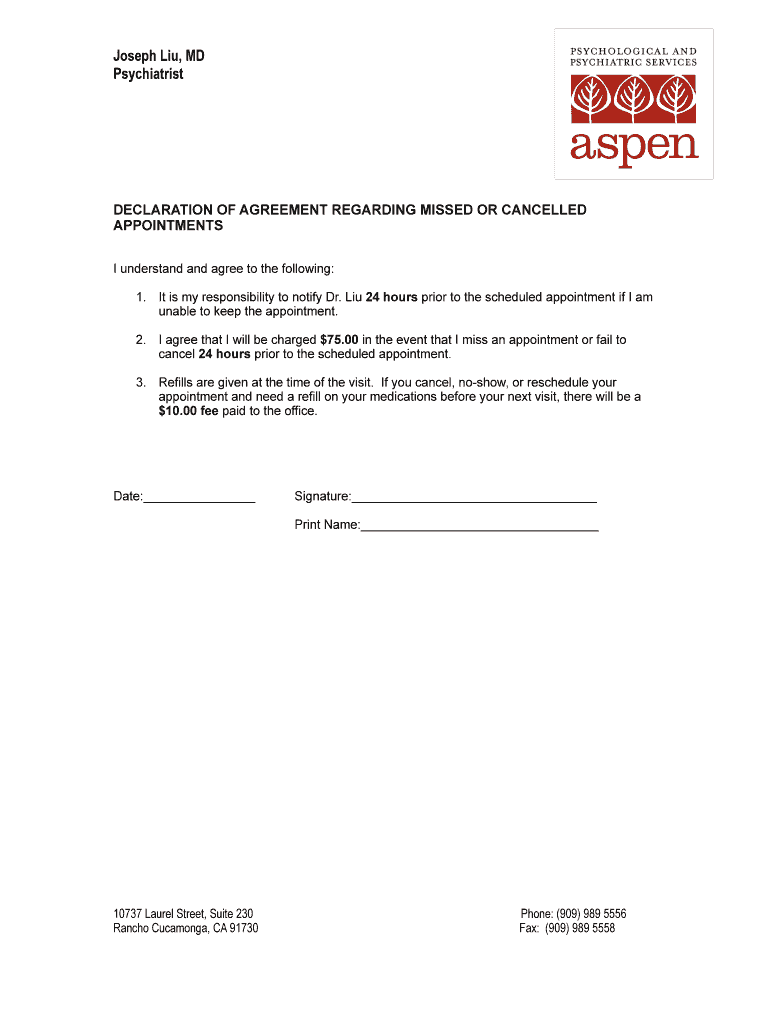 Fillable Online Appointment agreement-Liu Fax Email Print - pdfFiller