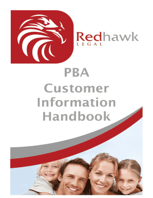 Fillable Online redhawklegal co PBA Customer Information Handbook 1 ...