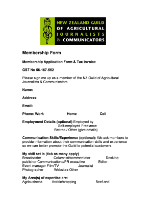 Fillable Online nzgajc org Guild membership form 11 - NZ GAJC - nzgajc ...