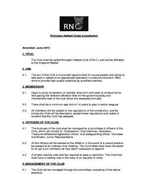 Fillable Online rivingtonnetballclub co Rivington Netball Clubs ...