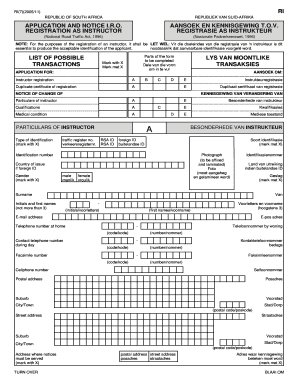 Fillable Online RI APPLICATION AND NOTICE I.R.O. AANSOEK EN ...