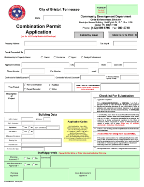 Fillable Online Date Code Enforcement Division Combination Permit (423 ...
