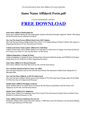 Fillable Online natuna esy SAME NAME AFFIDAVIT FORM.PDF Free Download ...