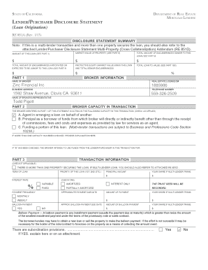 Fillable Online disclosure statement summary part 1 broker information ...