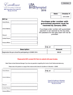 Fillable Online usabo-trc Purchase order number with received by ...