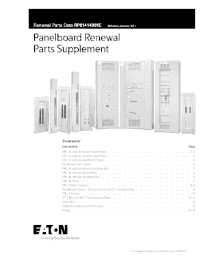 Eaton Panelboard Renewal Parts - Fill Online, Printable, Fillable ...