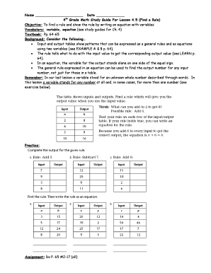 Fillable Online 5th Grade Math background info - Learning with Mr Peinado Fax Email Print ...