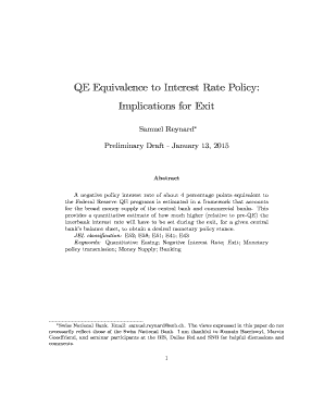 Fillable Online QE Equivalence to Interest Rate Policy: Fax Email Print ...