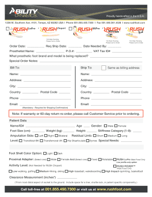 Fillable Online RUSH Order Form INT3-16 Fax Email Print - pdfFiller