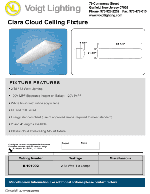 Fillable Online 5 :DWW - Voigt Lighting Fax Email Print - pdfFiller