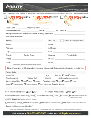 Fillable Online RUSH Order Form INT1 Fax Email Print - pdfFiller