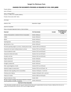 Fillable Online echo-ca Sample Fee Disclosure Form - ECHO - echo-ca Fax ...