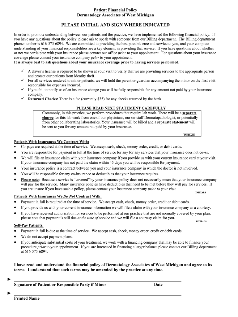 Fillable Online PLEASE INITIAL AND SIGN WHERE INDICATED Fax Email Print ...
